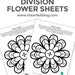 Division Flowers Activity Sheets 0 to 10 Waldorf Montessori Learning ...