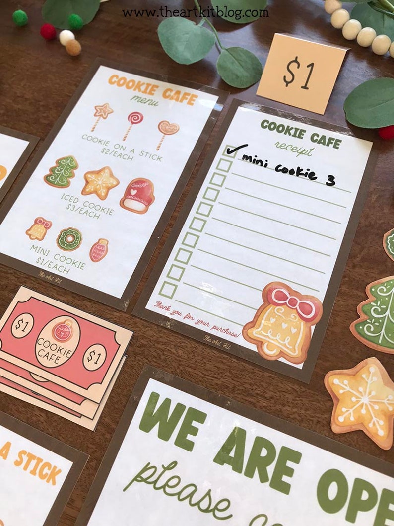 Christmas Cookie Cafe, Pretend Play Shop, Christmas Pretend Play ...