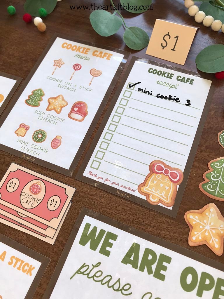 Christmas Cookie Cafe, Pretend Play Shop, Christmas Pretend Play ...