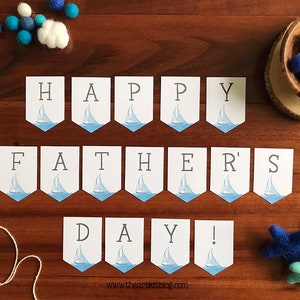 Happy Father's Day Printable Banner, Party Bunting, Dad Garland ...