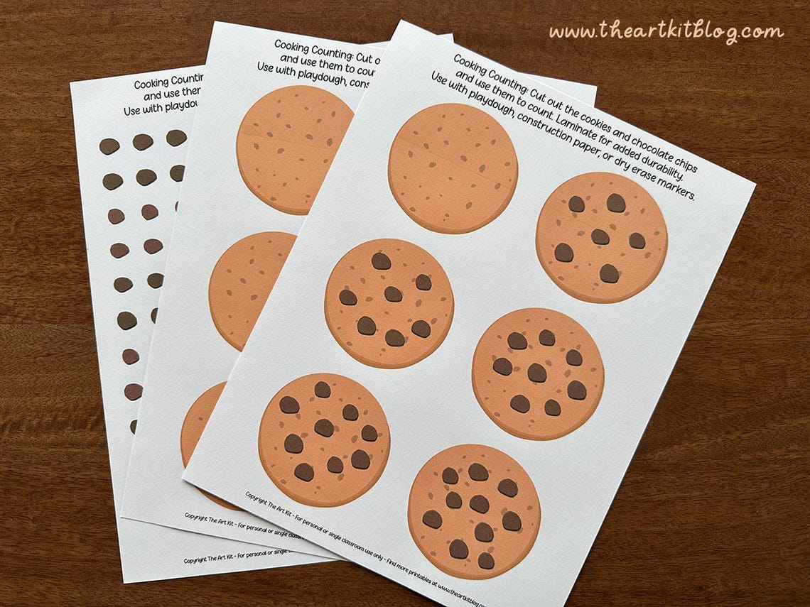 Cookie Counting Cards Printable – Preschool & Kindergarten Math ...