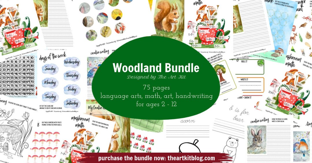 Woodland Nature Study Printables, Educational Learning Unit Pack ...