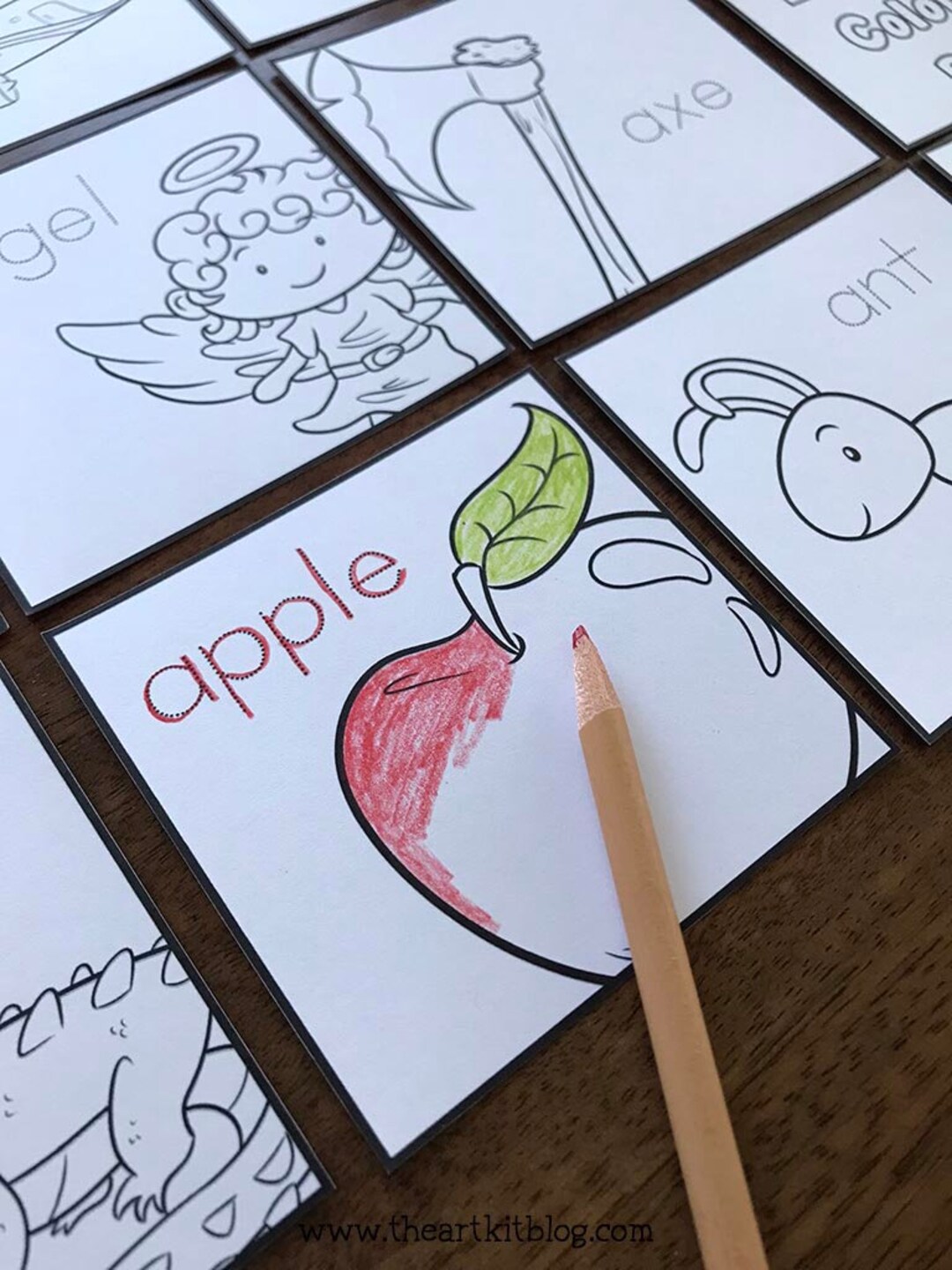 Mini Letter A Coloring Book, Mini Alphabet Coloring Pages, Cute ...