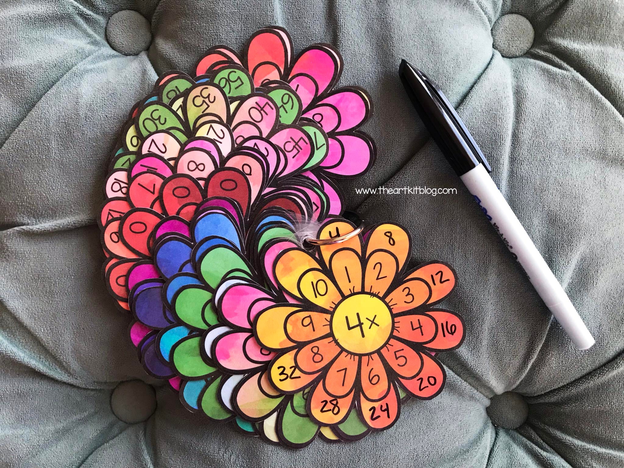 SUBTRACTION Flower Printable, Math Wheels 10-20, Flash Cards, Activity ...