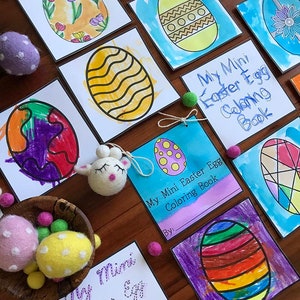 Mini Coloring Book, Mini Coloring Pages, Easter Egg Coloring Pages ...