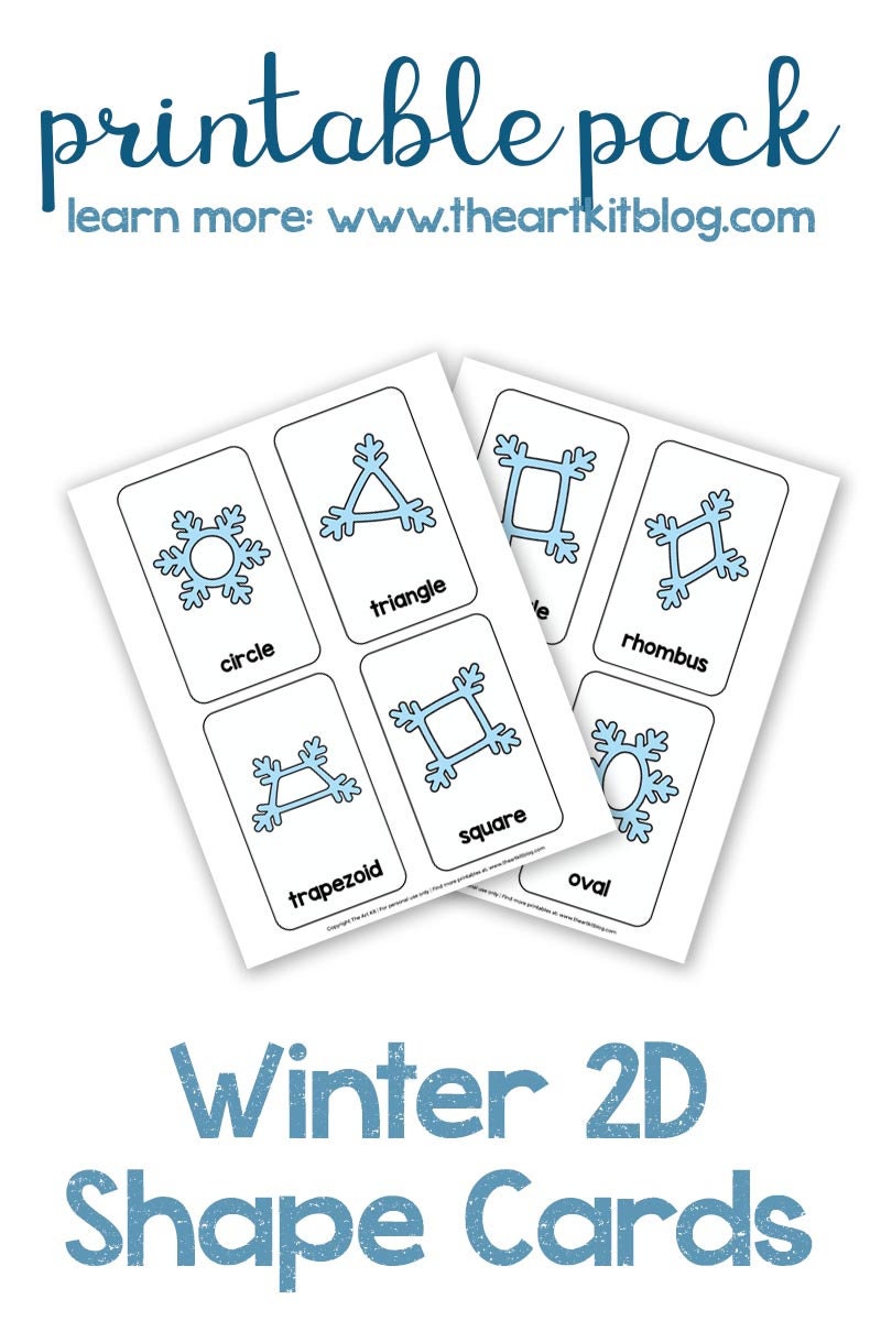 Winter 2D Shape Flash Cards for Playdough Display Memory - Etsy