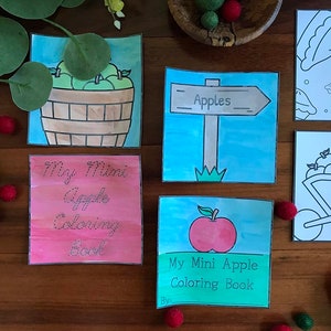 Mini Apple Coloring Book, Mini Apple Coloring Pages, Apple Coloring ...