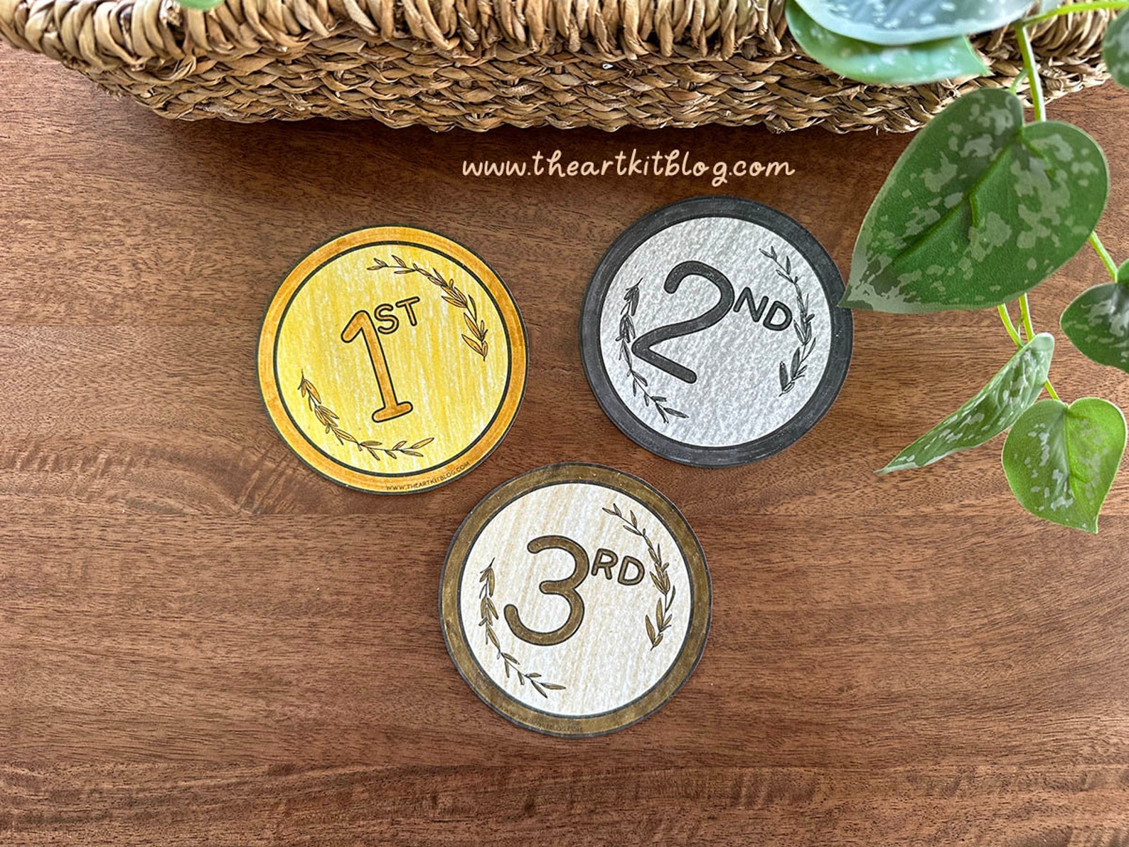 First Second Third Place Medals, Template Printable, Summer Games Craft ...