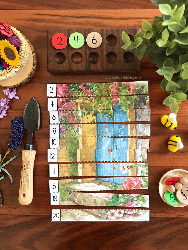 Skip Counting Puzzle Printable Homeschool Activity Busy | Etsy