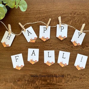 Happy Fall Autumn Banner, Seasonal Decor, Classroom Art, Classroom ...