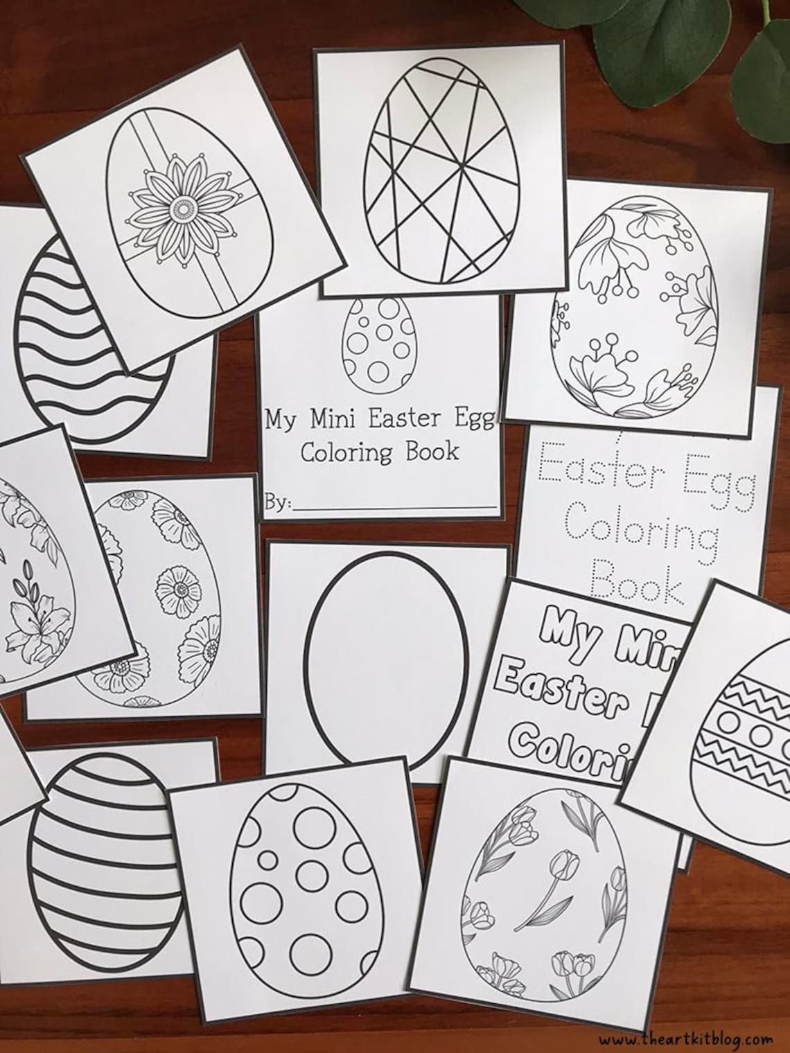 Mini Coloring Book Mini Coloring Pages Easter Egg Coloring | Etsy