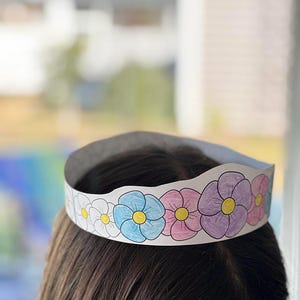 Flower Paper Crown Printable | DIY Floral Crown for Kids & Adults ...