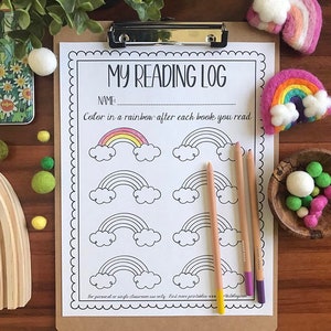 Coloring Pages Printable Reading Logs for Kids, Track Reading Progress ...