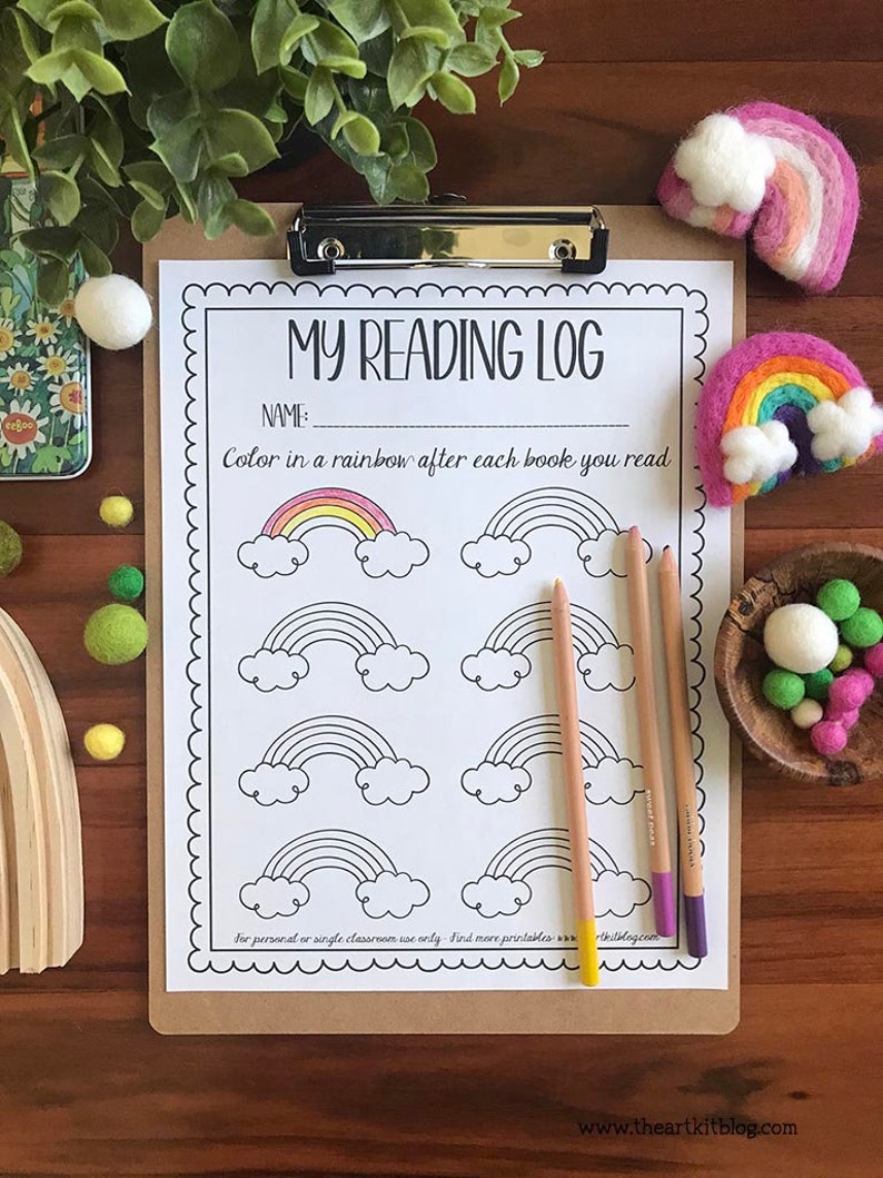 Coloring Pages Printable Reading Logs for Kids, Track Reading Progress ...