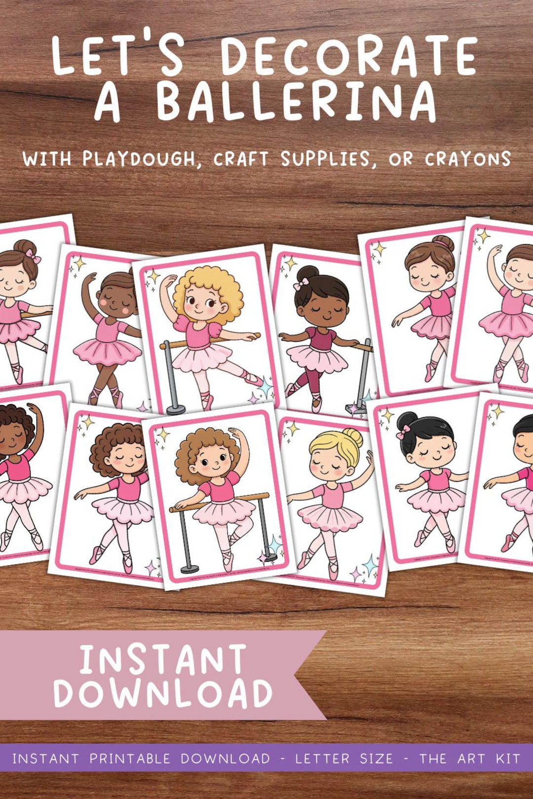 Ballerina Craft Printable for Kids – 14 Ballet Paper Dolls to Decorate ...