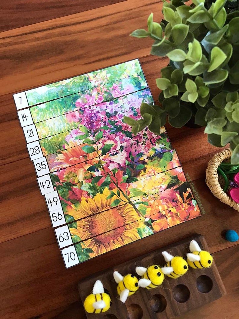 Skip Counting Puzzle Printable Homeschool Activity Busy - Etsy