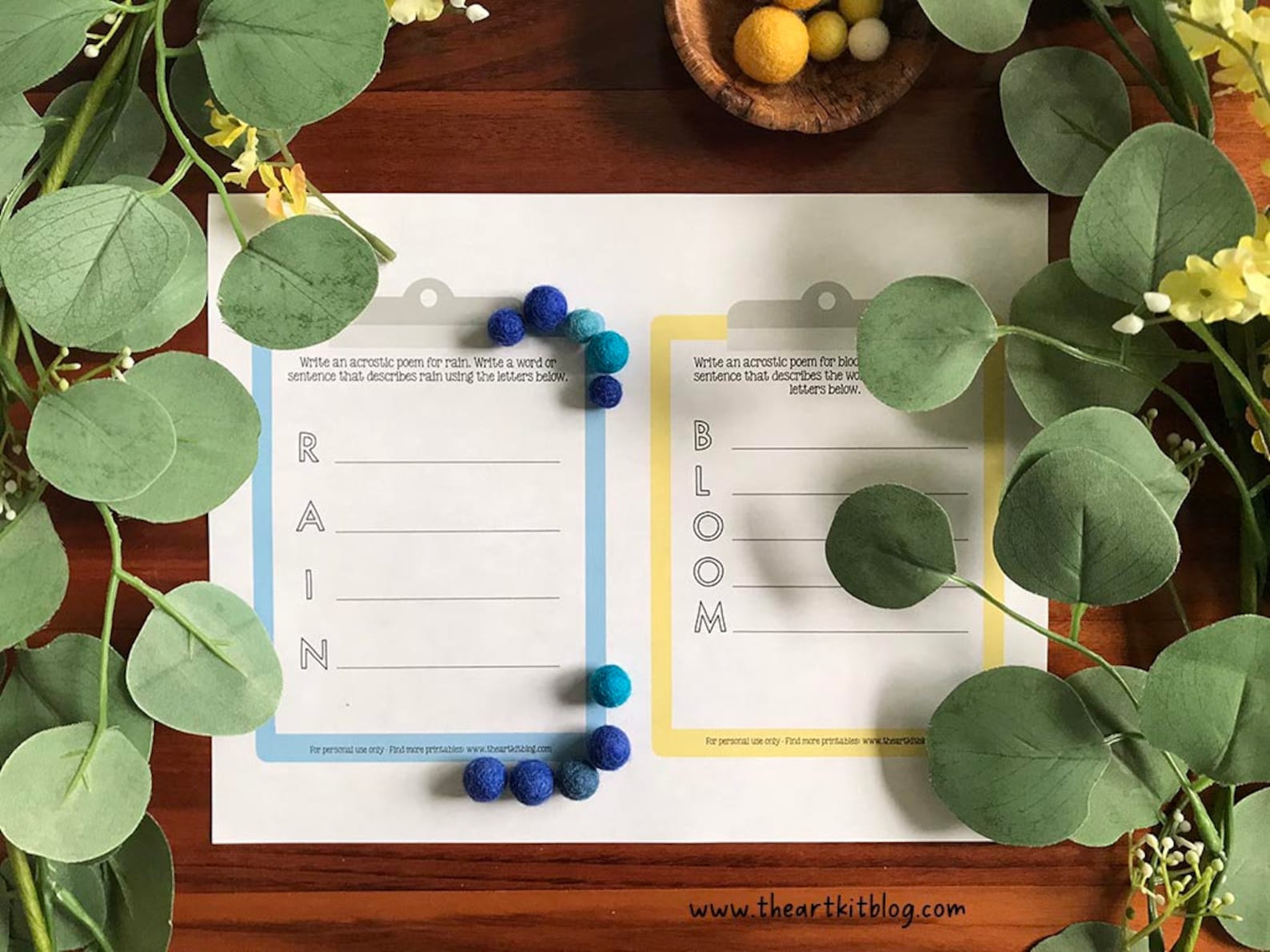 Printable Acrostic Poem Templates for May for Kids, Language Arts ...