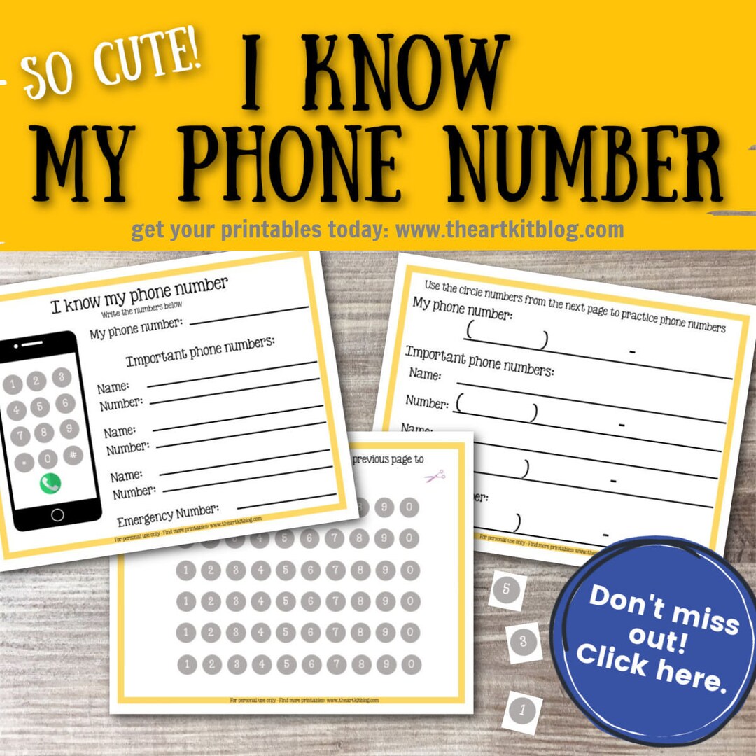 I Know My Phone Number // I Know Important Numbers // Homeschool ...