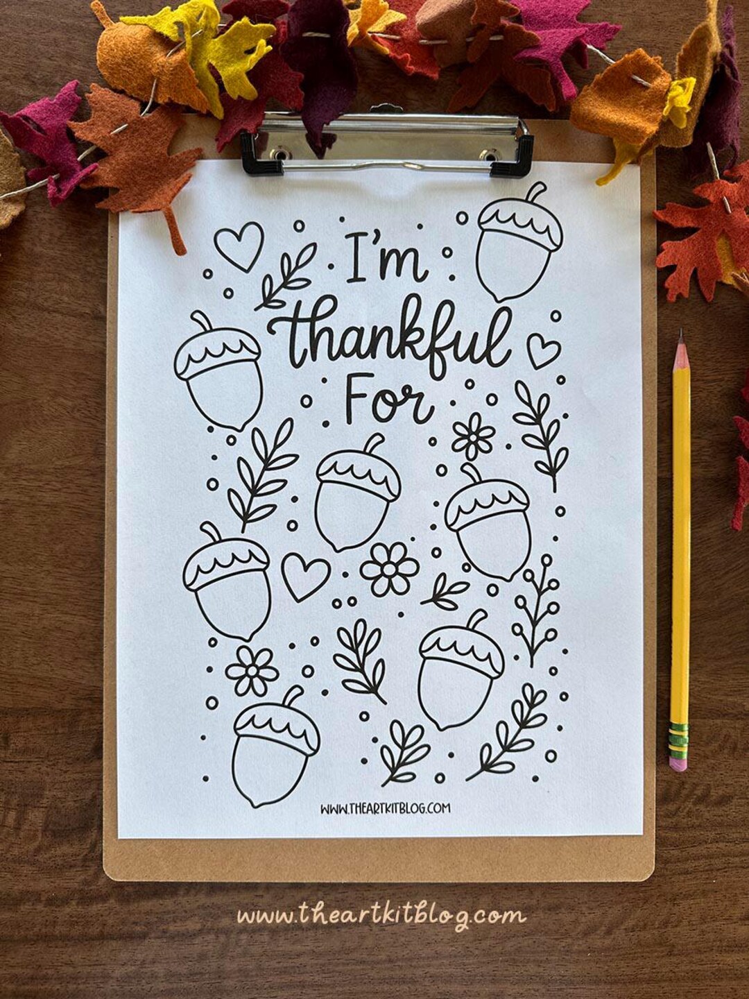 7 Acorns Gratitude Printable – Thankful Journal for Kids, Fall Writing ...