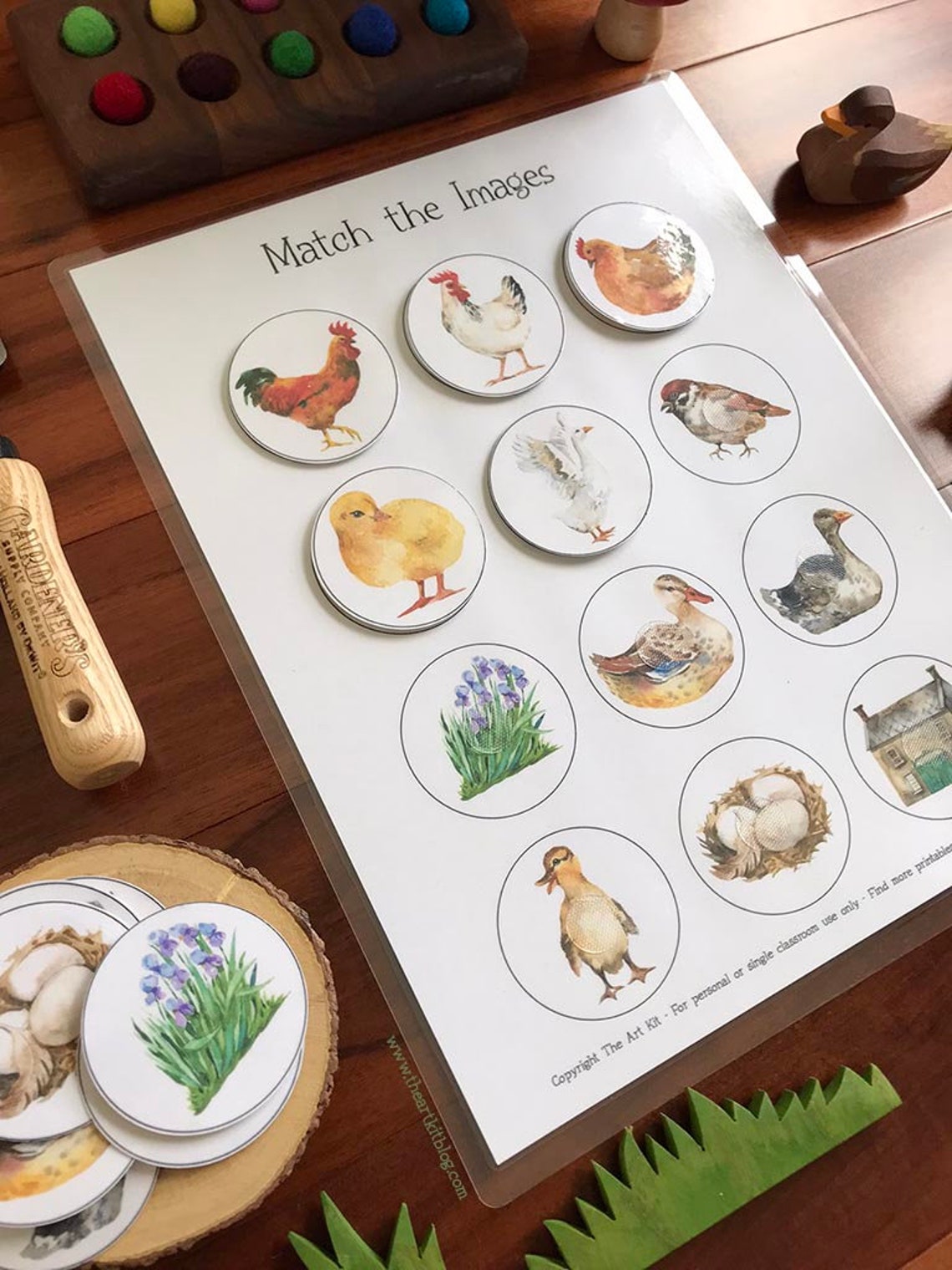 Memory Match Game Printable: Farm Edition Homeschool - Etsy