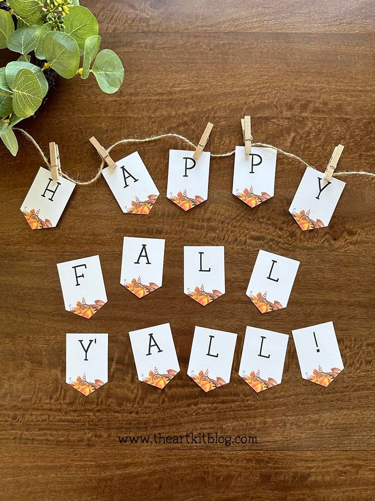 Happy Fall Y'all Autumn Banner, Seasonal Decor, Classroom Art ...