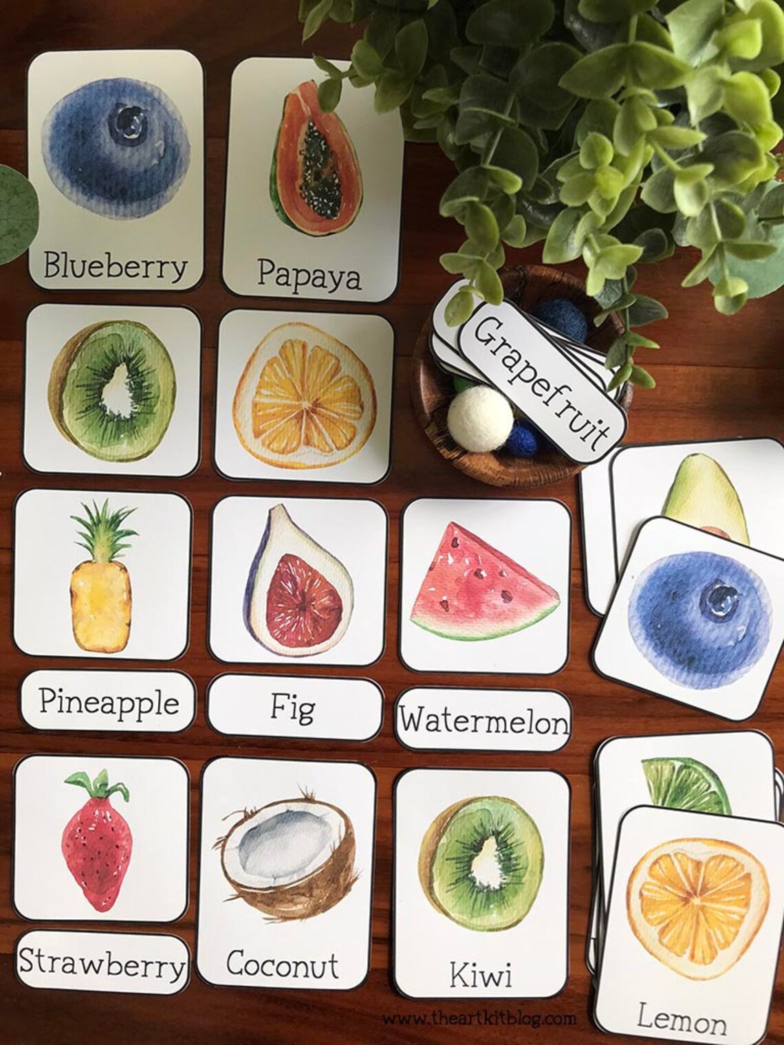 Fruit 3 Part Cards PDF, Montessori Nomenclature Cards, Classroom Decor ...