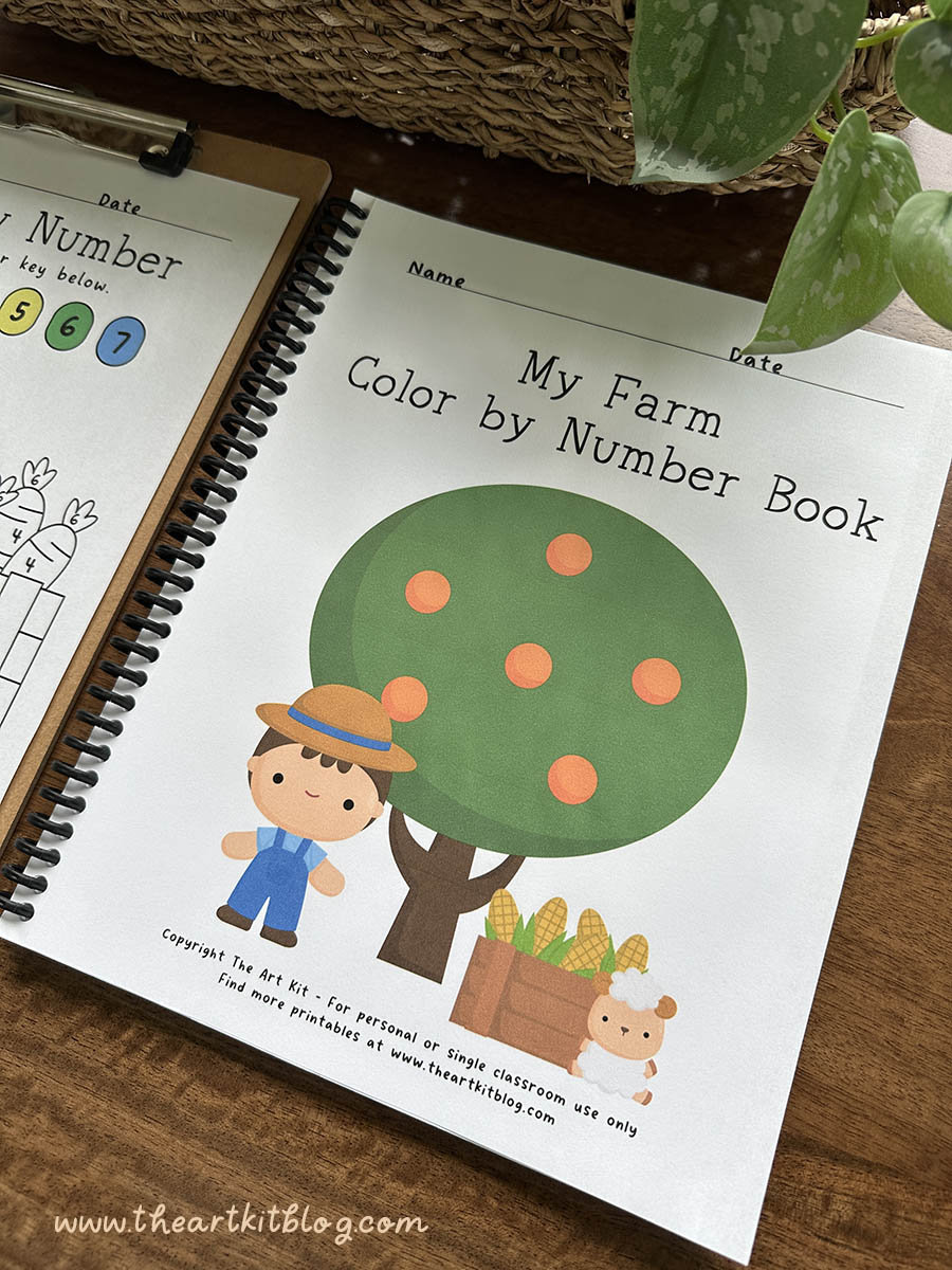 10 Farm Color by Number Coloring Pages PRINTABLE, Digital Download ...
