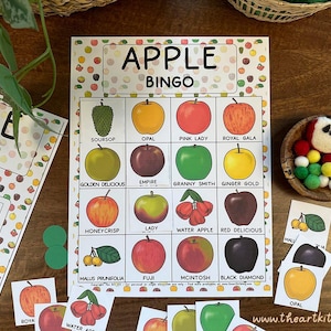 Types of Apples Bingo, Bingo Game Printable, Summer Games PDF, World ...
