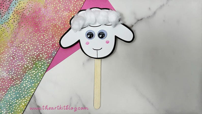 Cute Lamb Paper Craft {with Printable Template}, Spring Craft, Easter ...