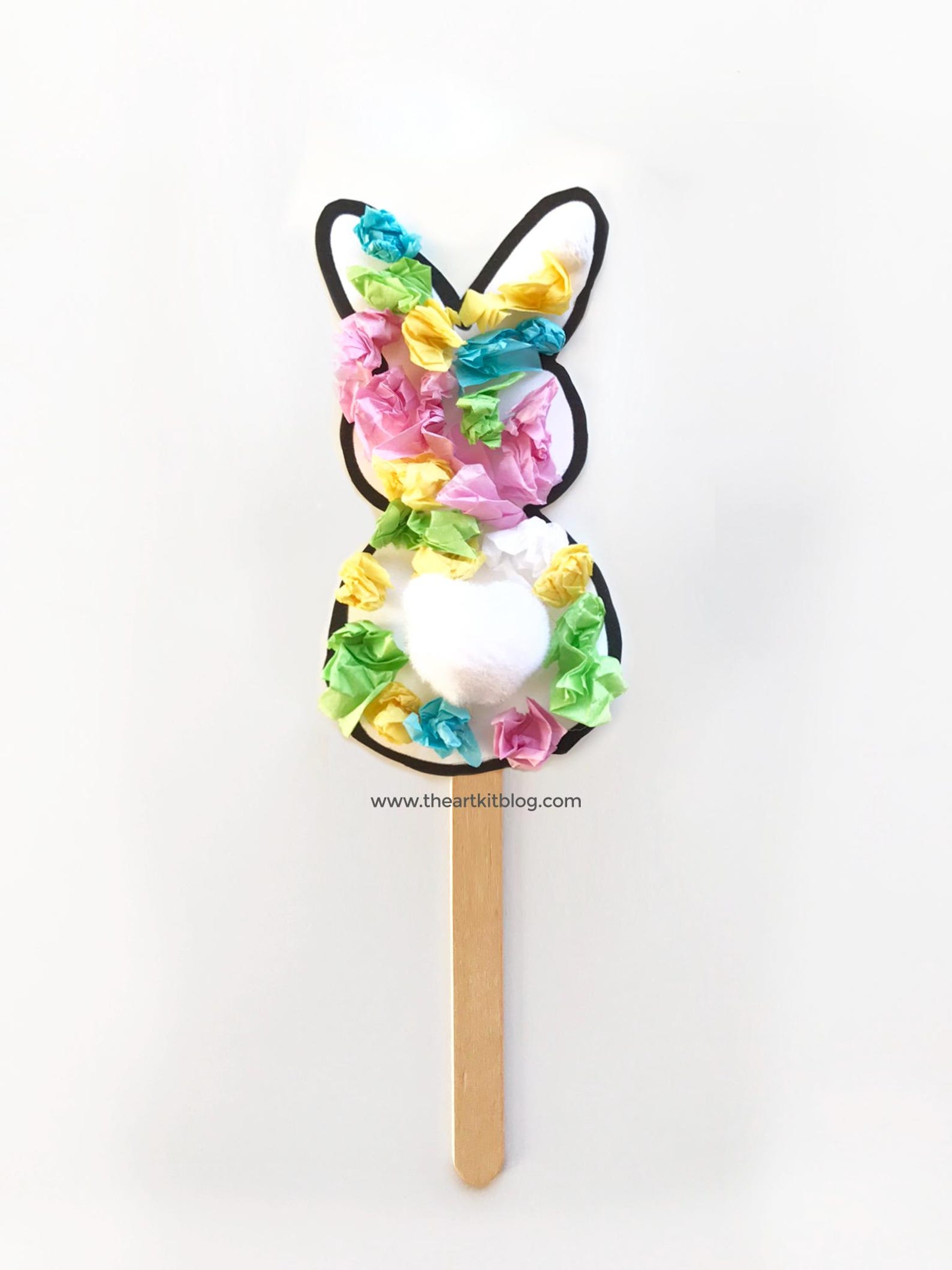 Cute Bunny Paper Craft {with Printable Template}, Spring Craft, Easter ...