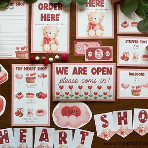 Valentine's Day Pretend Play Shop, Printables for Kids, Imaginative ...