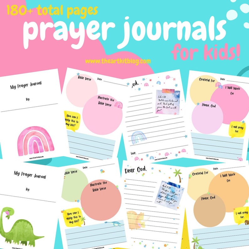 PRINTABLE Prayer Journals for Kids / Christian Devotional / Religious ...