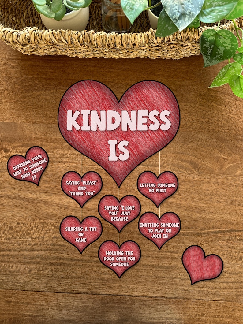 Kindness is ... Paper Craft, PRINTABLE, Black and White Coloring Page ...