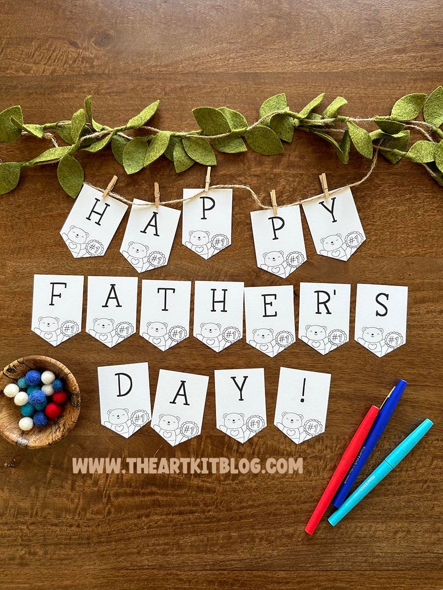 Happy Father's Day Banner, Printable Printable Banner, Cake Banner ...