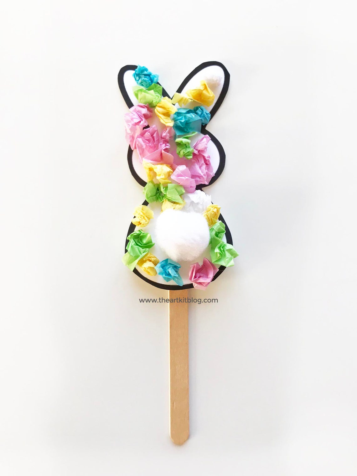 Cute Bunny Paper Craft with Printable Template, Spring Craft, Easter ...