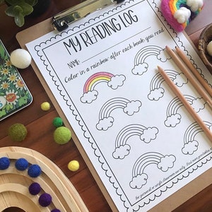 Coloring Pages Printable Reading Logs for Kids, Track Reading Progress ...