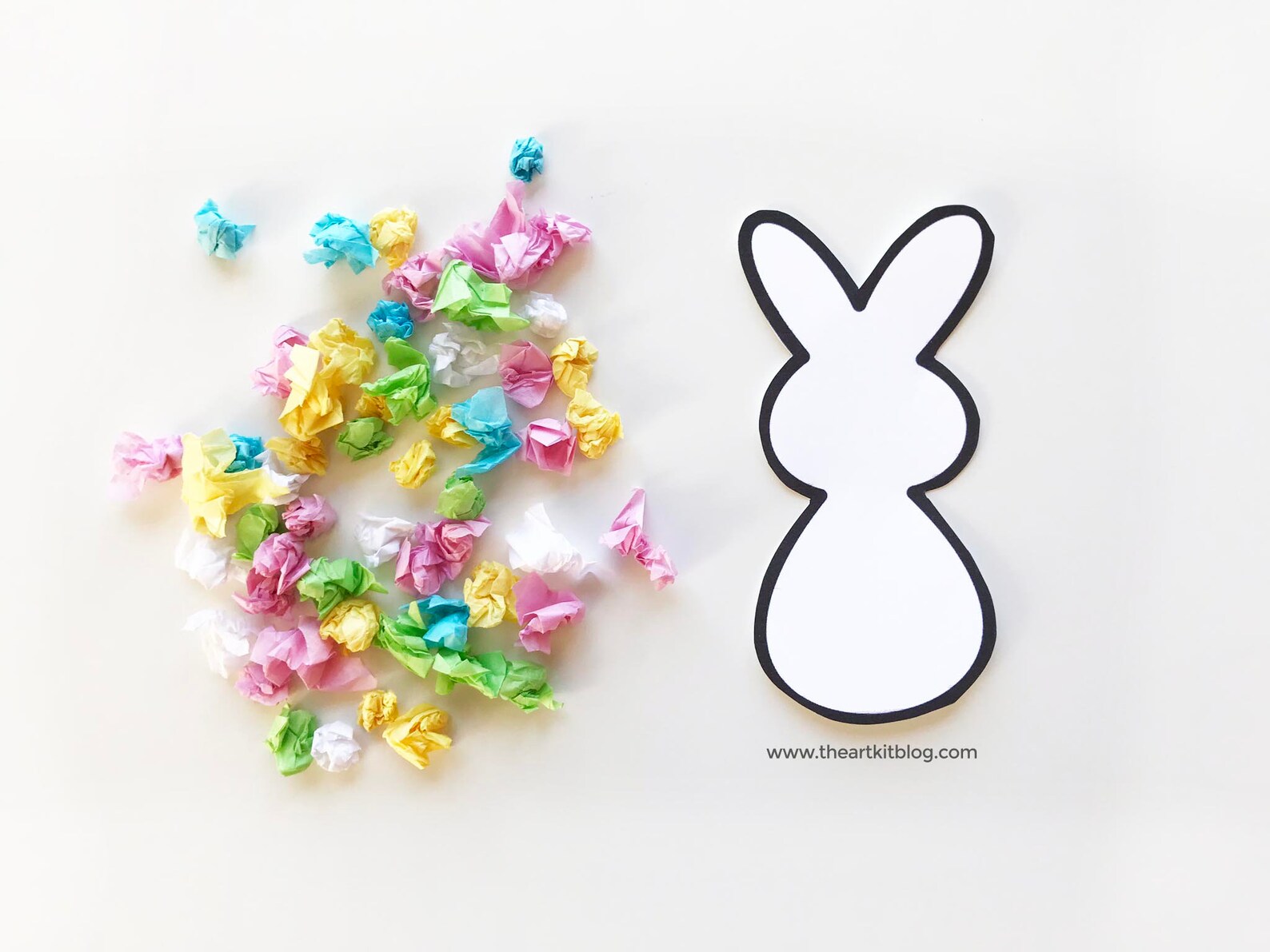 Cute Bunny Paper Craft with Printable Template, Spring Craft, Easter ...