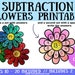 Waldorf SUBTRACTION Flower Printable, Math Wheels 10-20, Flash Cards ...