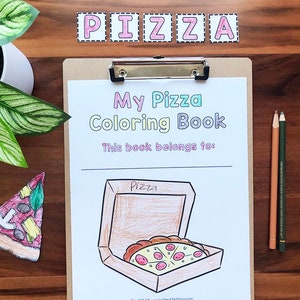 Pizza Coloring Pages, Printable Pizza Coloring Book, for Kids and ...