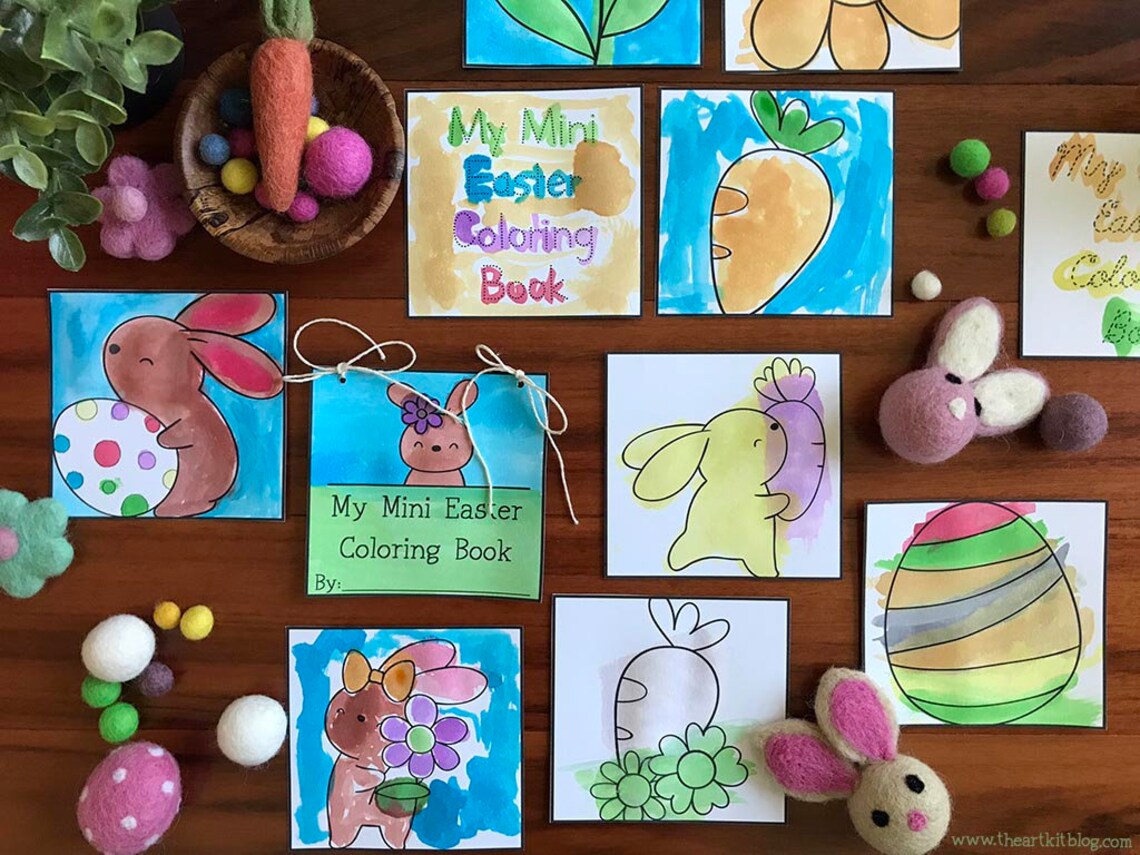 Mini Coloring Book, Mini Coloring Pages, Easter Coloring Pages, Easter ...