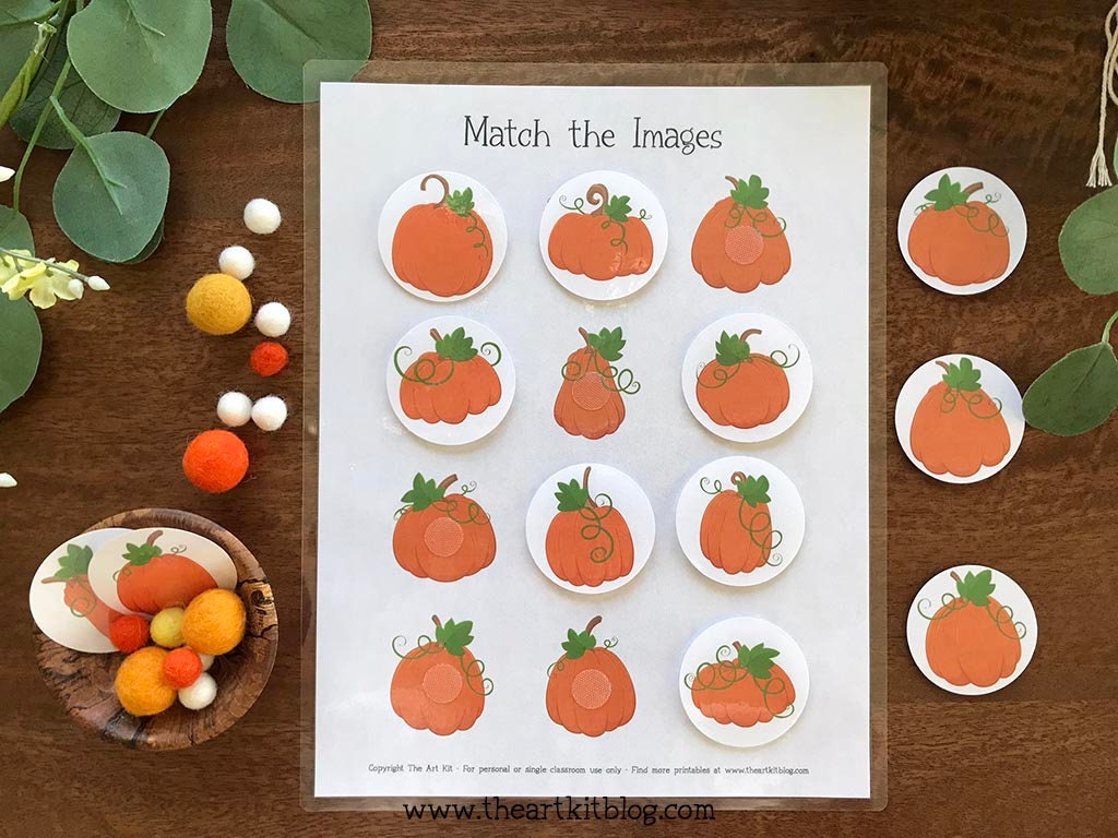 Pumpkin Memory Match Game Printable Fall Busy Book Page - Etsy