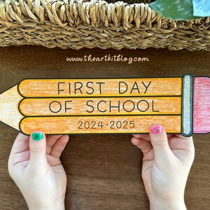 First Day of School Sign, Printable First Day of School Announcement ...