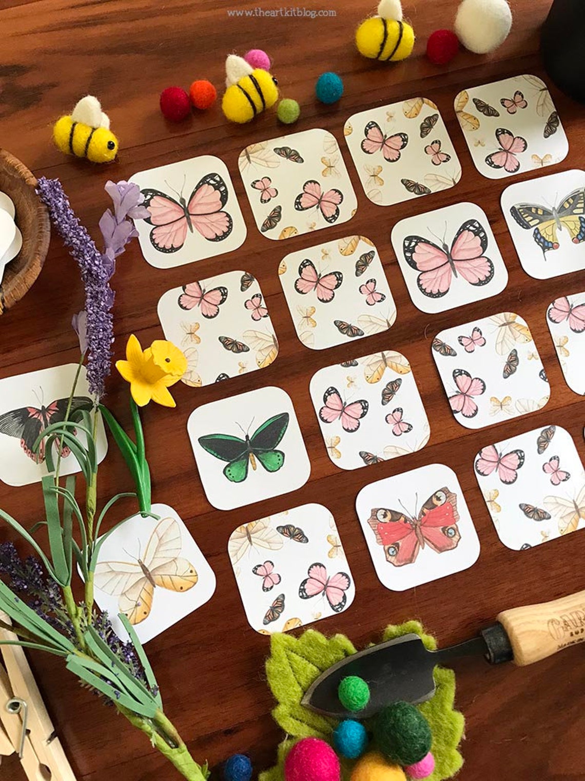 Memory Match Game Printable: Butterfly Homeschool Printable - Etsy