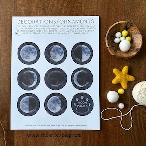 Moon Phase Paper Craft, Digital Download, Homeschool Printables, Easy ...