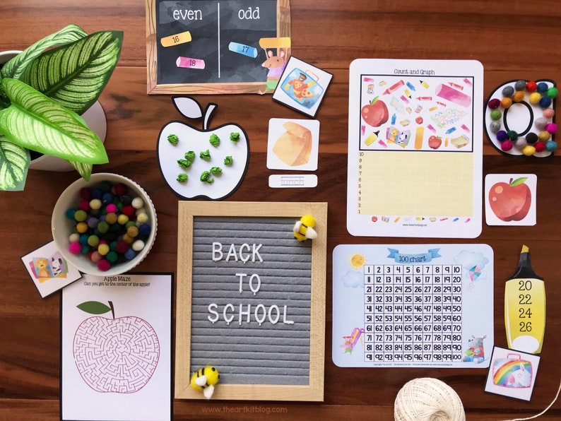 School Bundle Printables for Kids, Toddler Montessori Learning, Busy ...