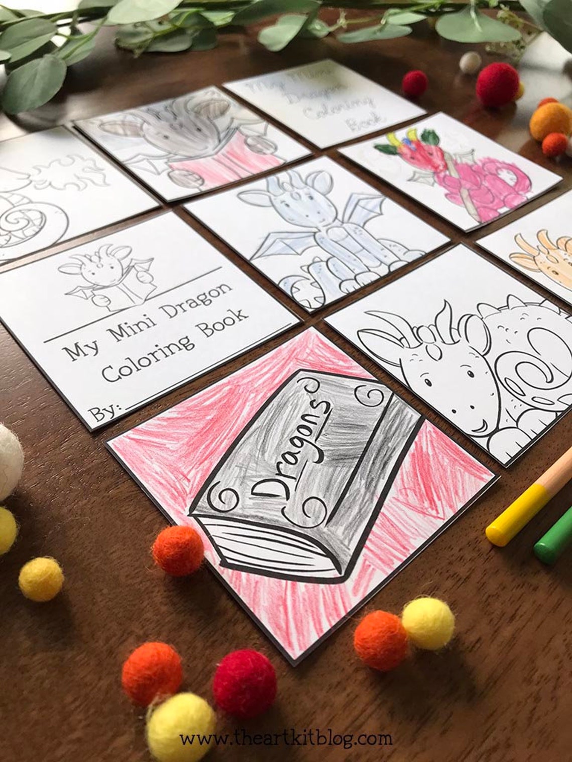 12 Cute Mini Dragon Coloring Pages Dragon Coloring Book - Etsy
