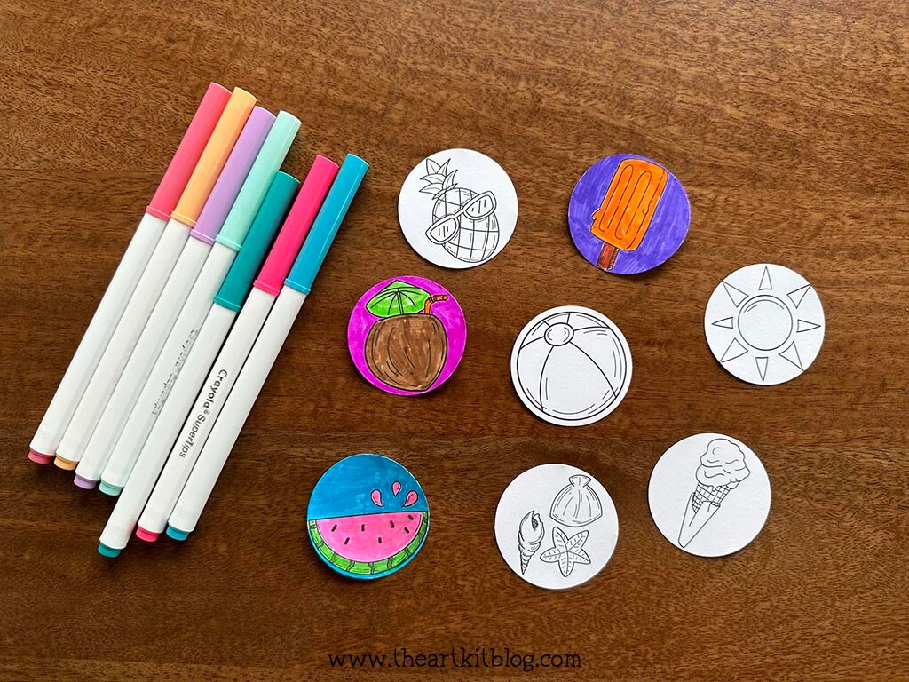 Summer Coloring Page, Summer Paper Craft, 3D Paper Craft for Kids and ...