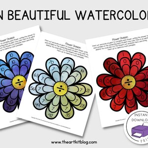 Waldorf Division Math Flowers // Math Facts // Printable Worksheets 0 ...