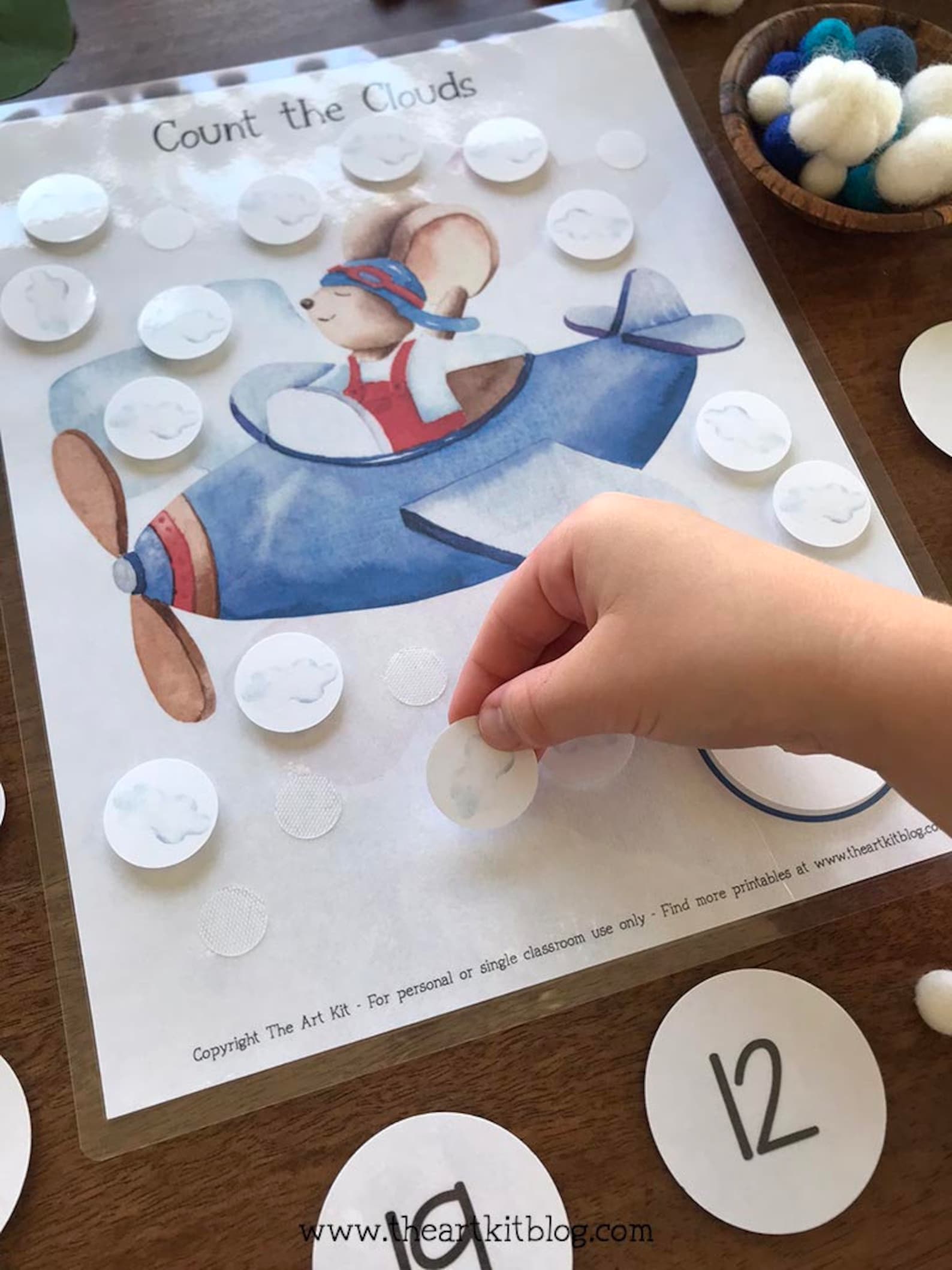 Count the Clouds Printable Activity for Kids Busy Book Busy - Etsy