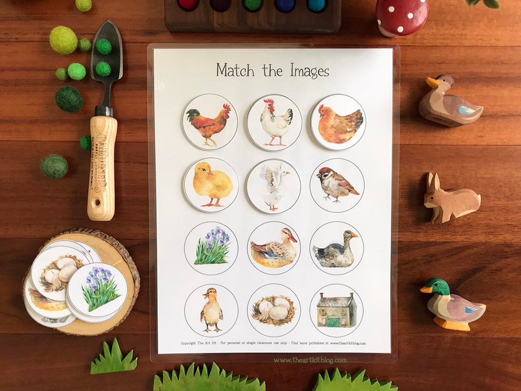 Memory Match Game Printable: Farm Edition Homeschool - Etsy